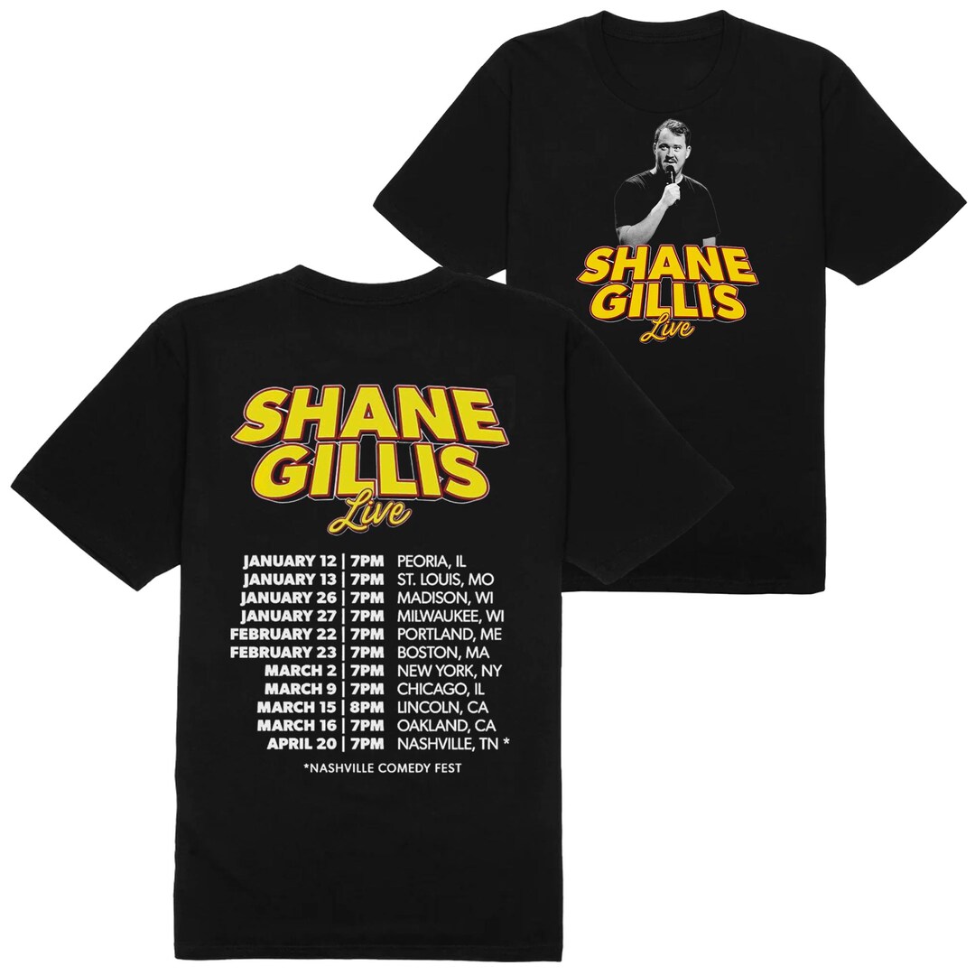 Shane Gillis Live Tour T Shirt Black - Etsy