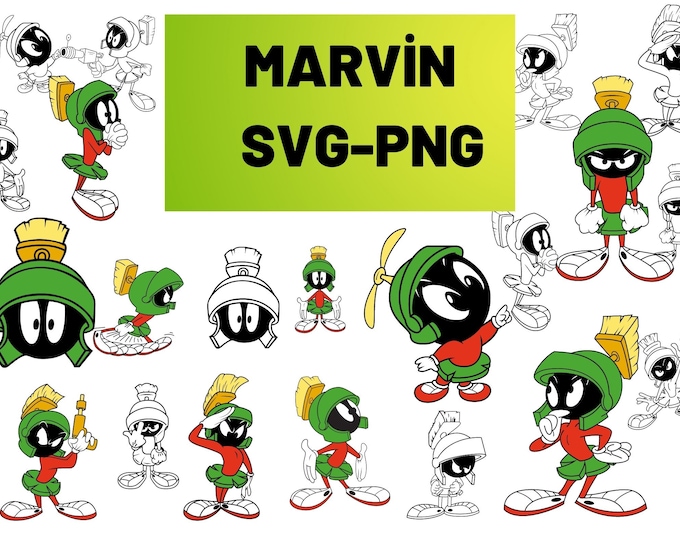 Marvin Svg Marvin Svg Bundle Marvin Png Marvin Png Bundle - Etsy