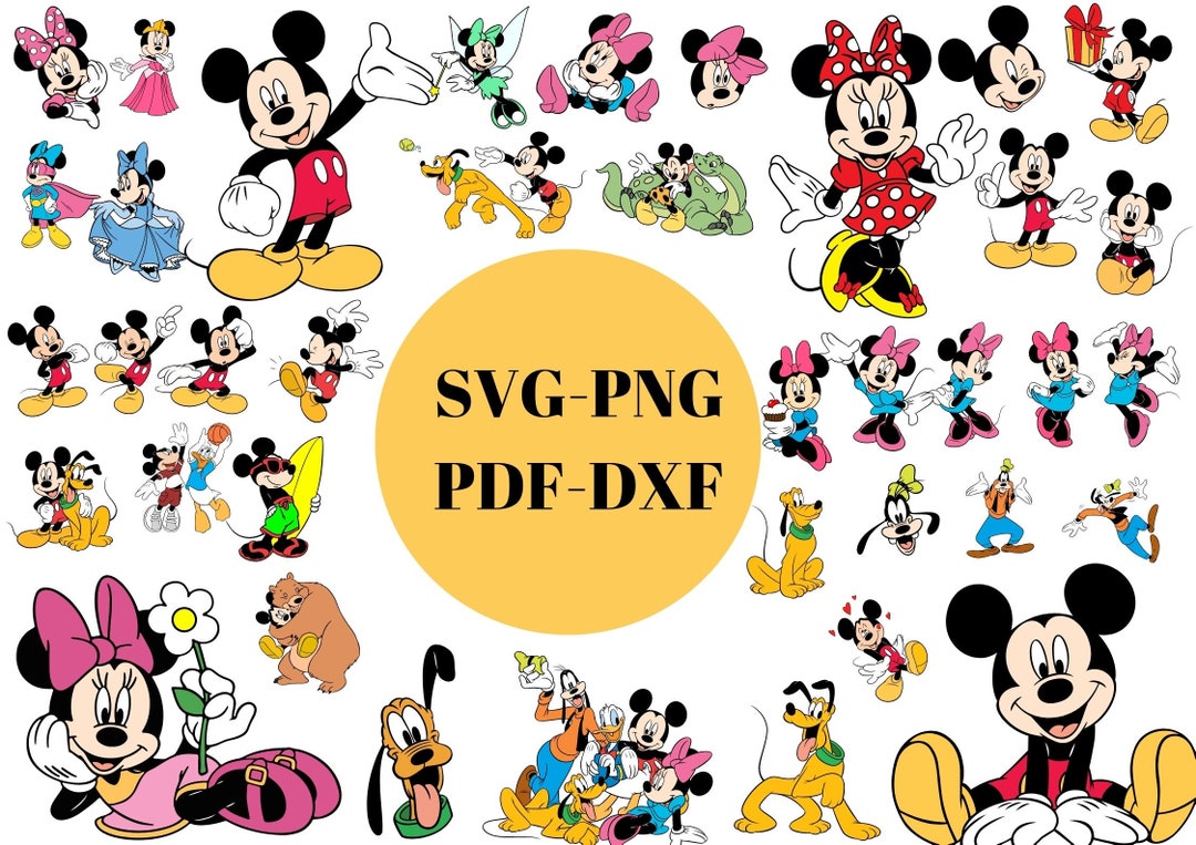Mickey Svg, Mickey Bundle Svg, Mickey Png, Mickey Cricut Files,instant ...