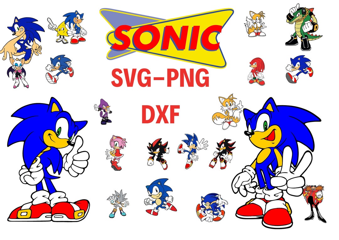 Sonic Svg, Sonic Bundle, Png Bundle, Digital Files - Etsy