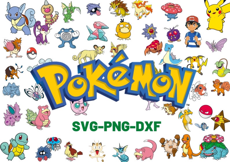 Pokemon Svg Bundle, Pokemon Png Bundle, Svg Bundle, Digital File ...