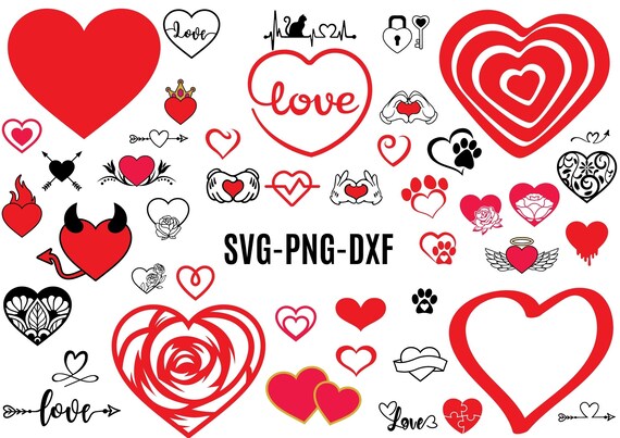 Heart Svg Heart Svg Bundlesketchhanddrawn Heart Svglove | Etsy