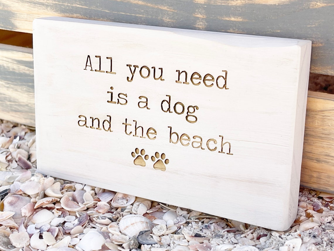 Dog Beach Sign Dog Sign Dog Decor Dog Lover Beach Dog - Etsy