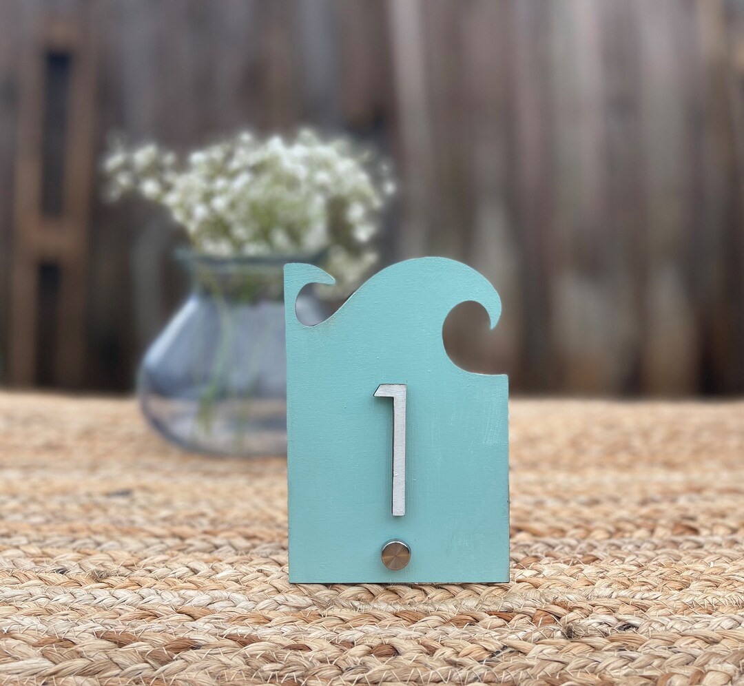 Beach Wedding Table Number, Wood Table Number, Custom Table Number ...