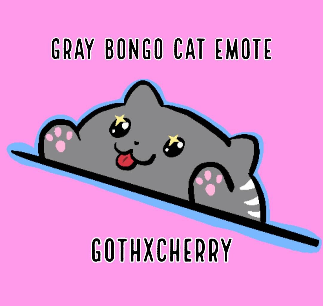 Gray Bongo Cat Emote - Etsy
