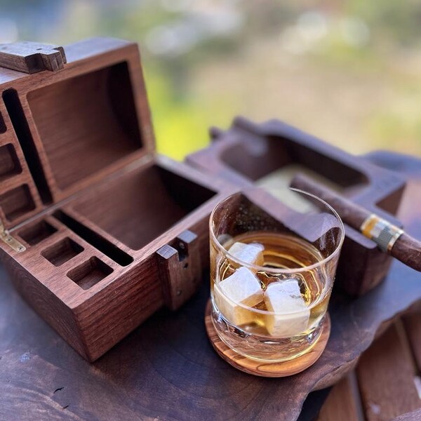 Wooden Whiskey Box - Etsy