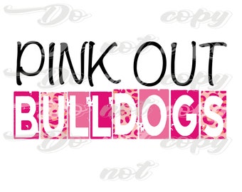 Bulldogs Pink Out - Etsy