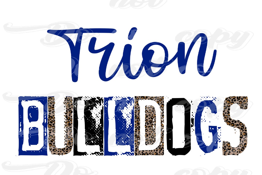 Blue Trion Bulldogs Leopard PNG Digital Download Sublimation File - Etsy