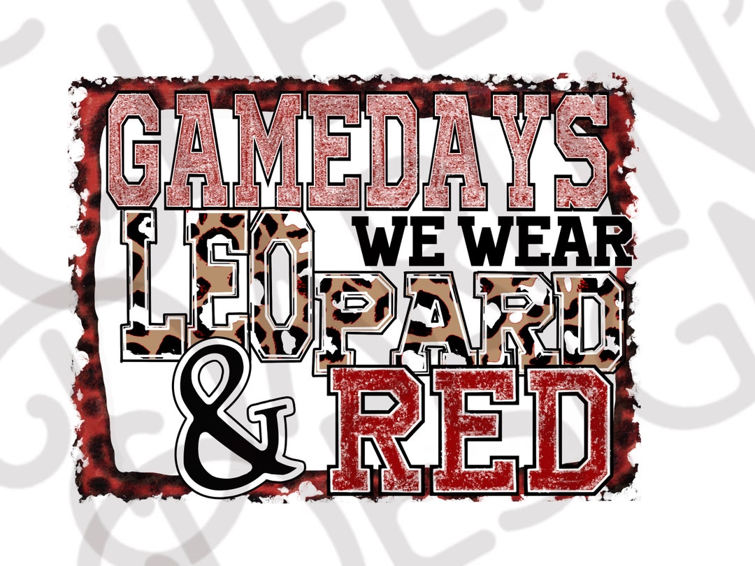 Game Day We Wear Red PNG Digital Download Sublimation File - Etsy