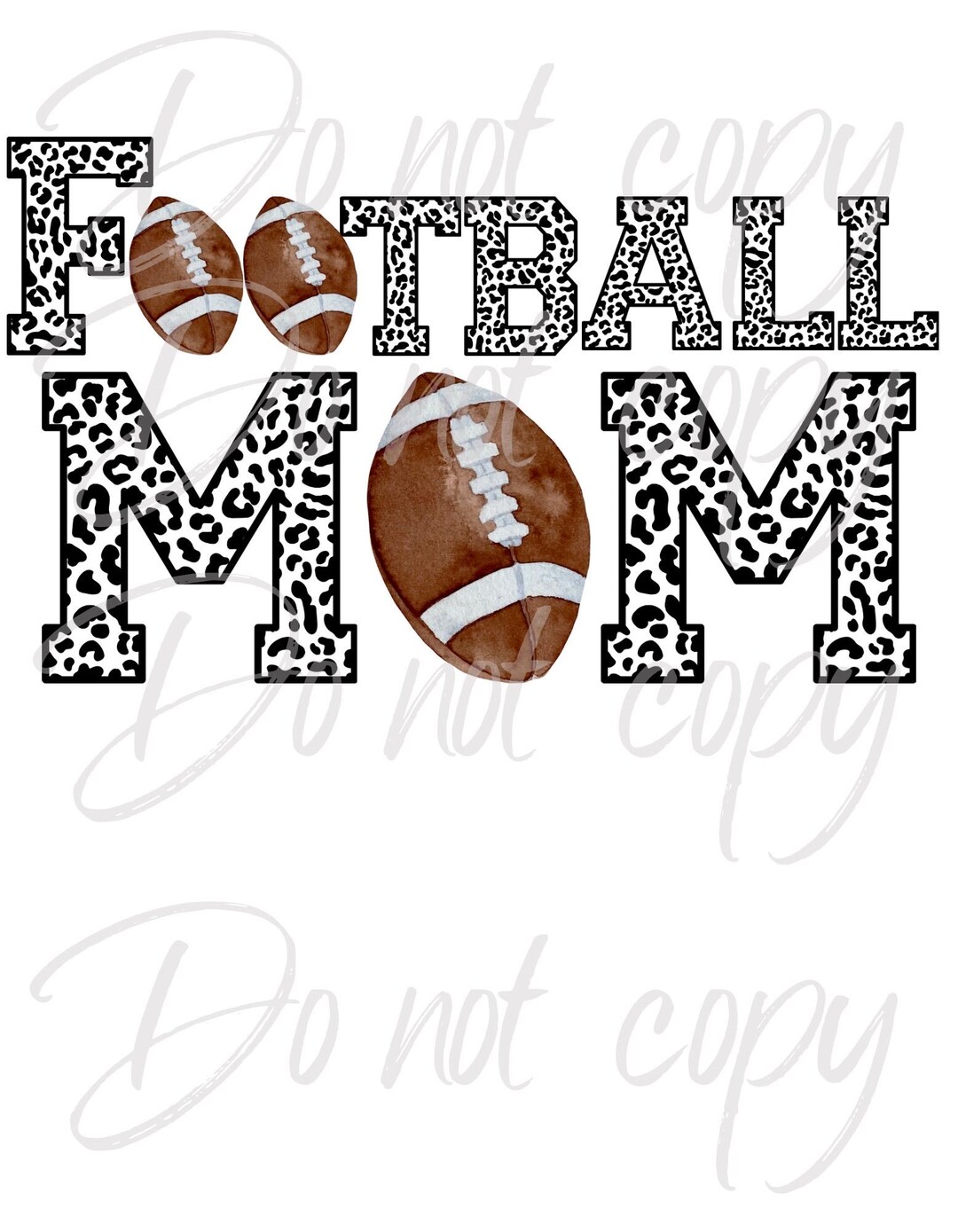 Leopard Football Mom PNG Digital Download Sublimation File - Etsy