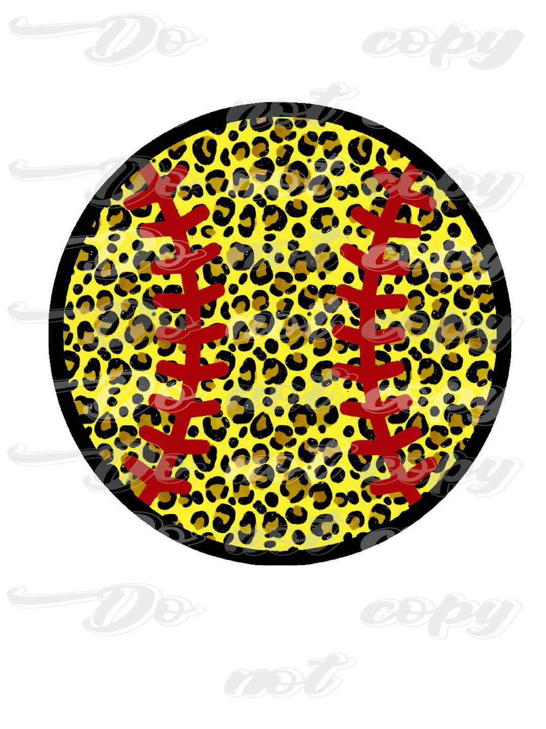 Leopard Softball PNG Digital Download Sublimation File - Etsy