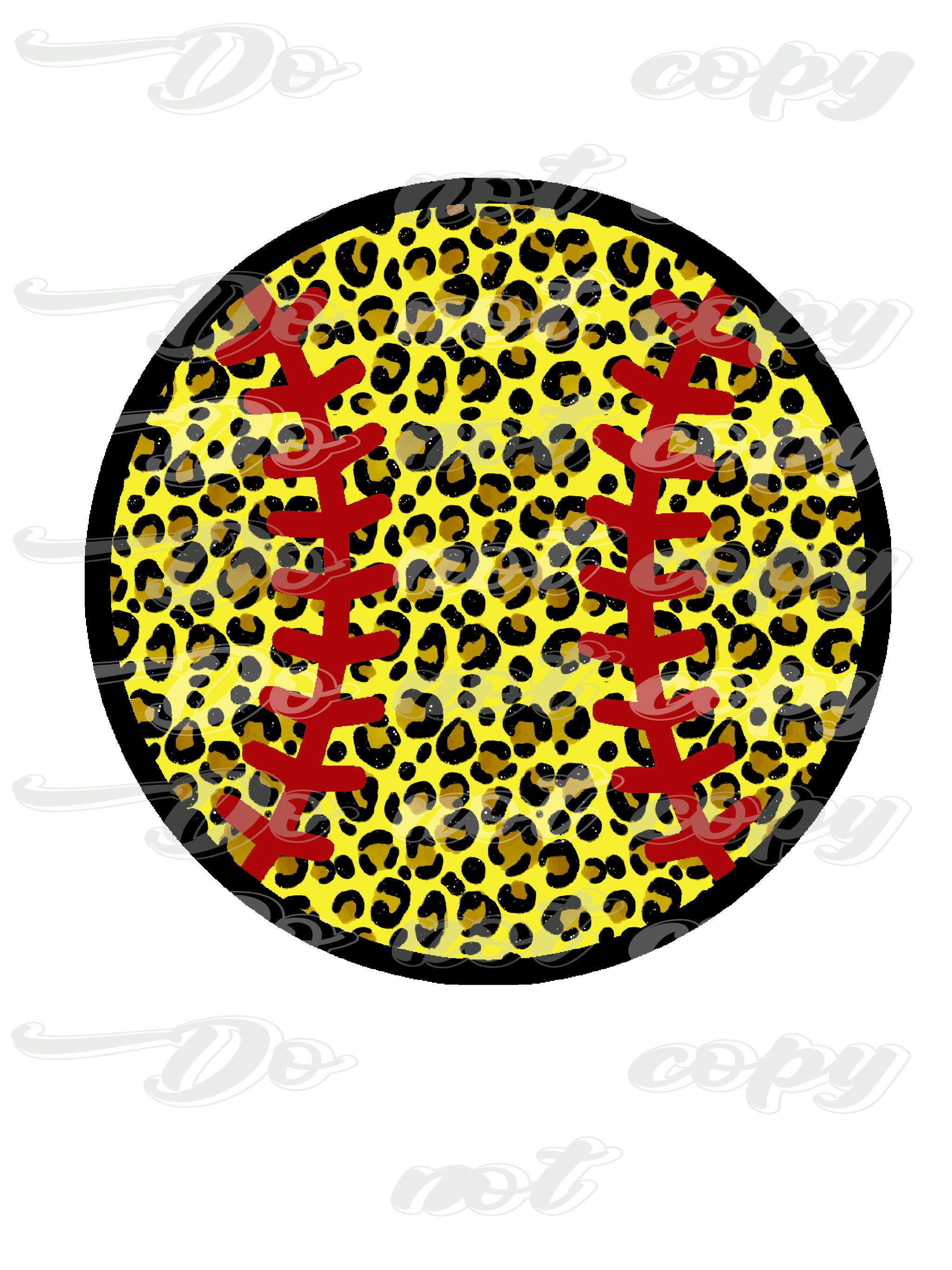 Leopard Softball PNG Digital Download Sublimation File - Etsy