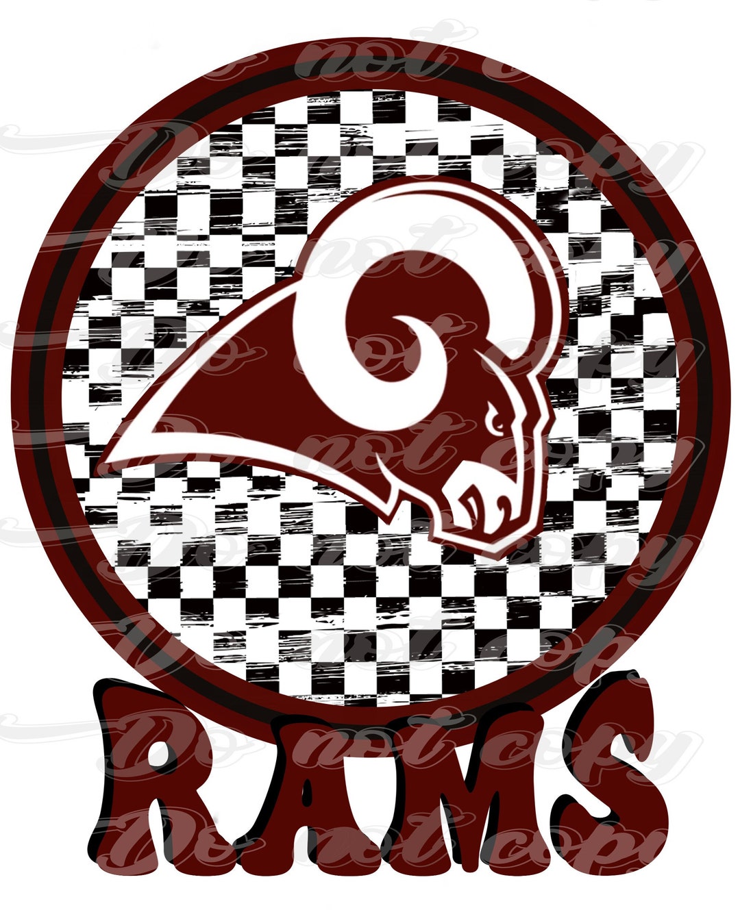 Owasso Ram Checkered Design School Mascot PNG Sublimation Digital ...