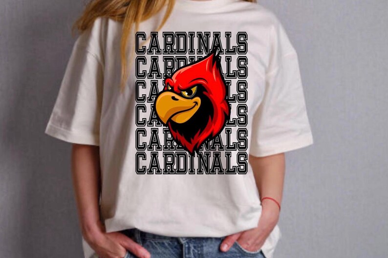 Cardinals Fighting Cardinals Football Red Digital Design Download PNG ...