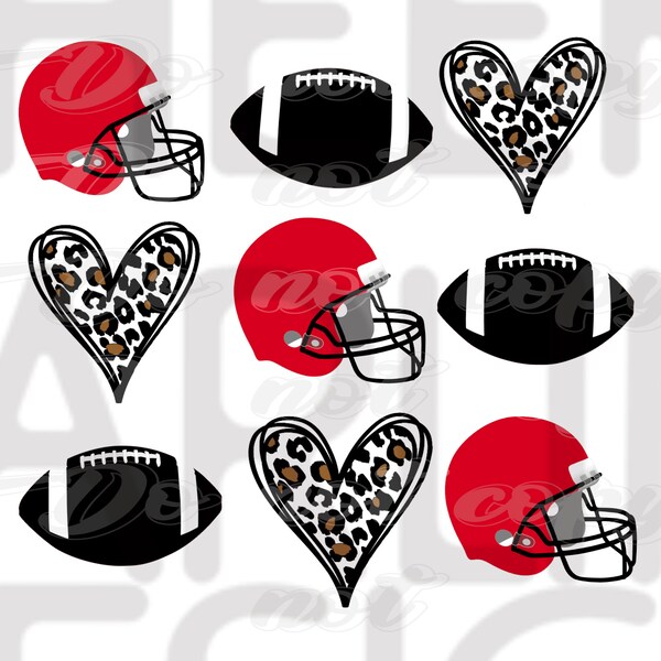 Football and Helmet Leopard Png - Etsy