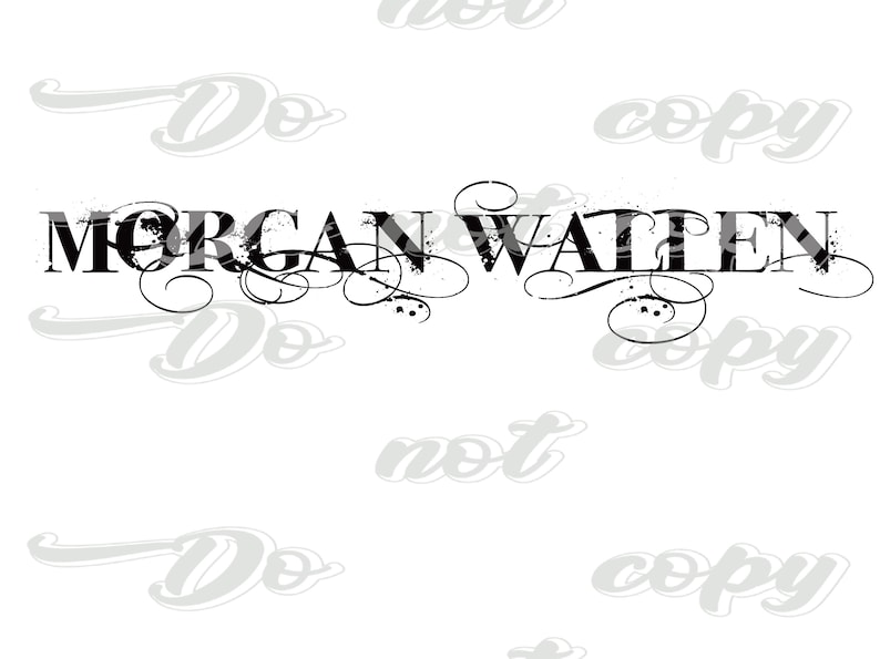 Morgan Wallen Script PNG Digital Download Sublimation File - Etsy