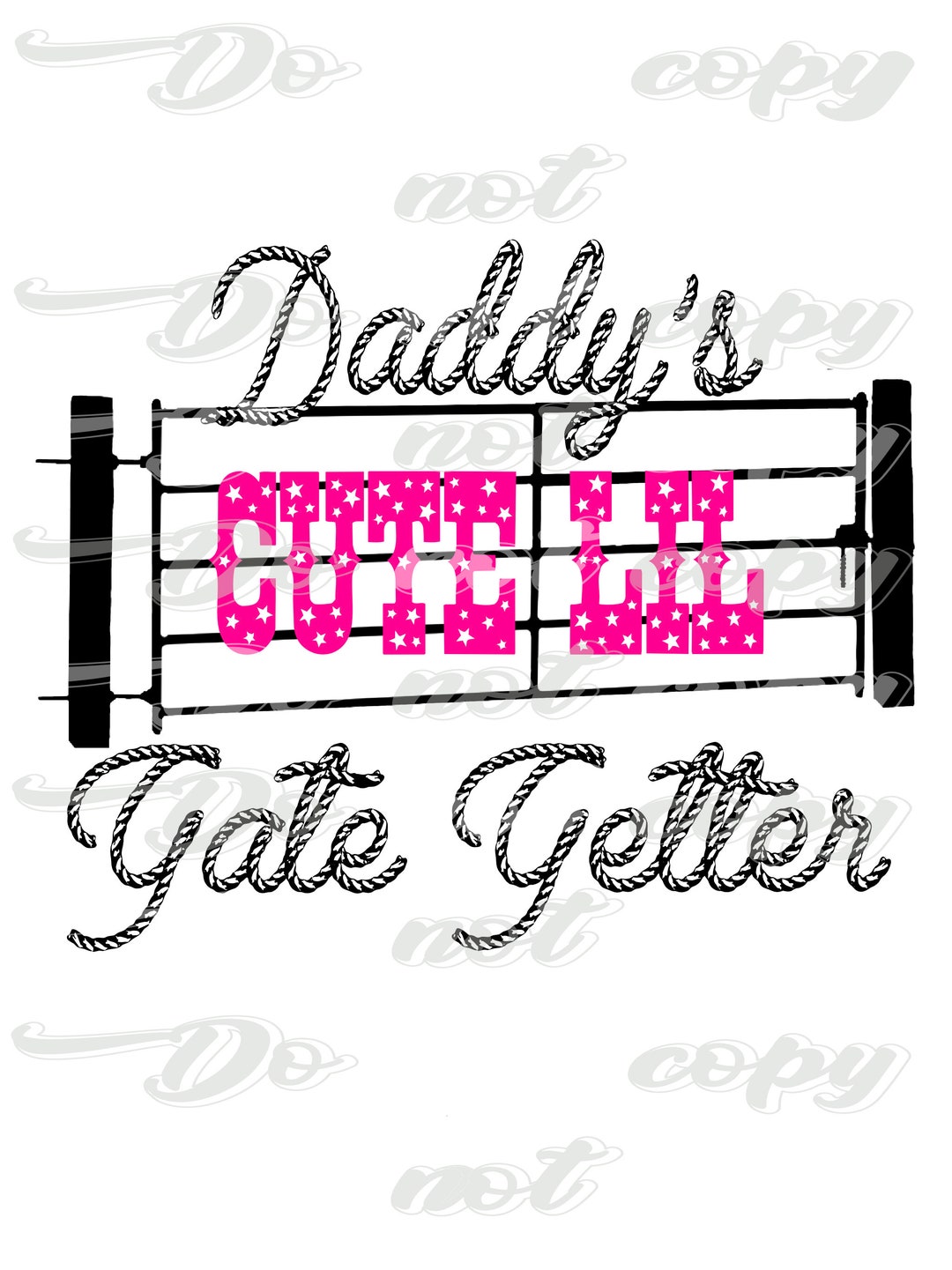 Daddy's Cute Lil Gate Getter Western PNG Digital Download Sublimation ...