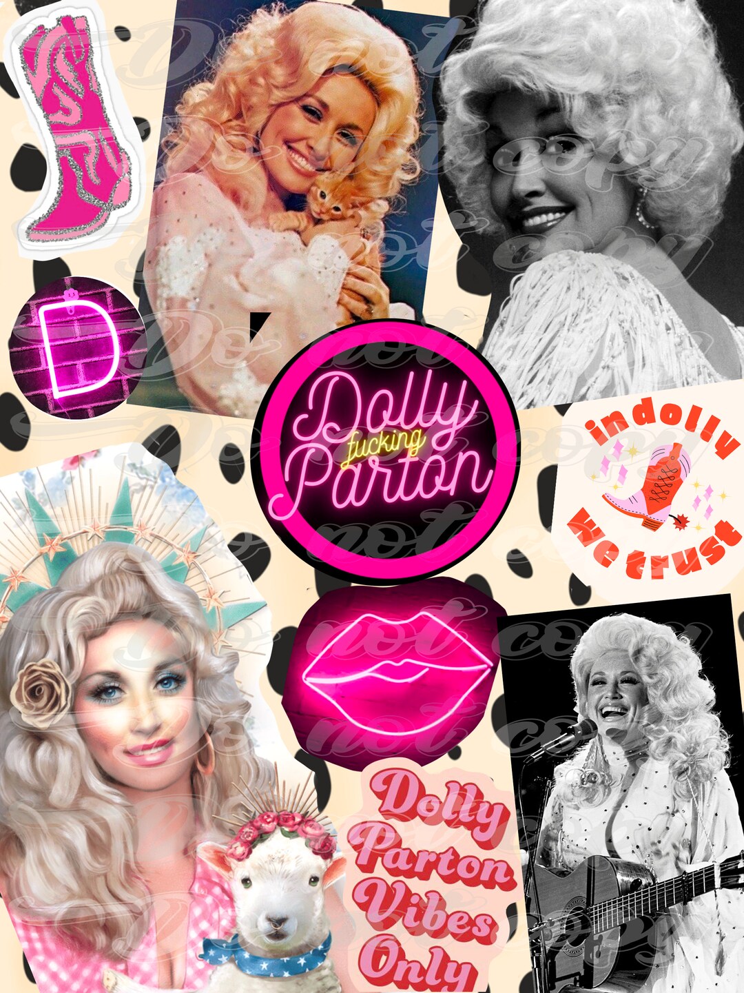 Dolly Parton Collage PNG Digital Download Sublimation File - Etsy