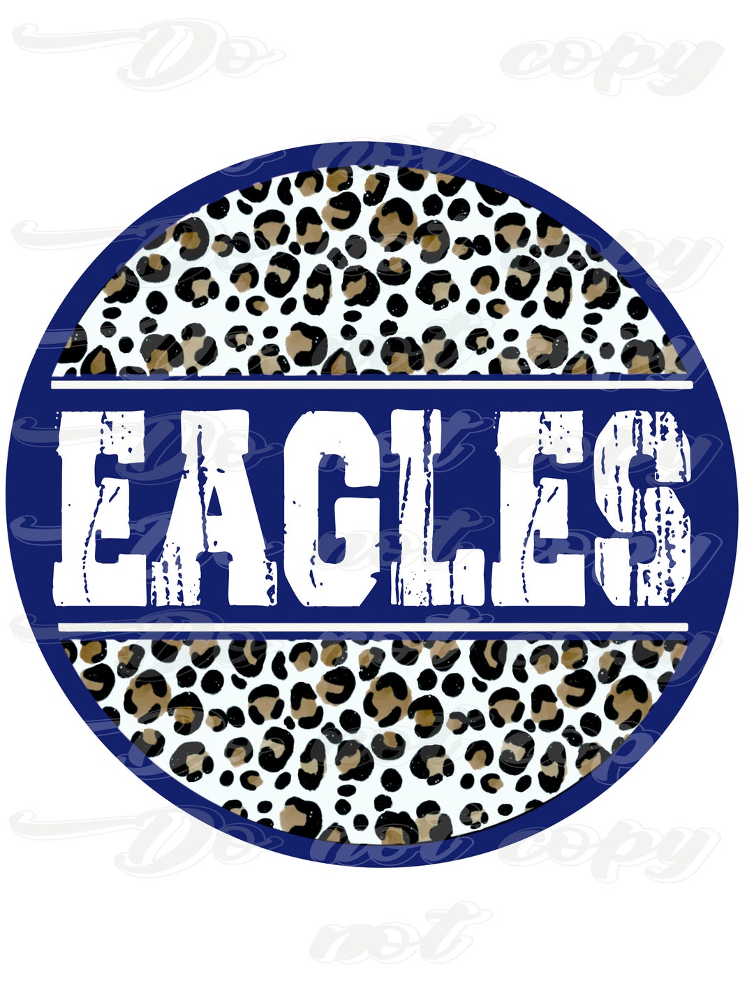 Eagles Blue Leopard Circle PNG Sublimation File - Etsy