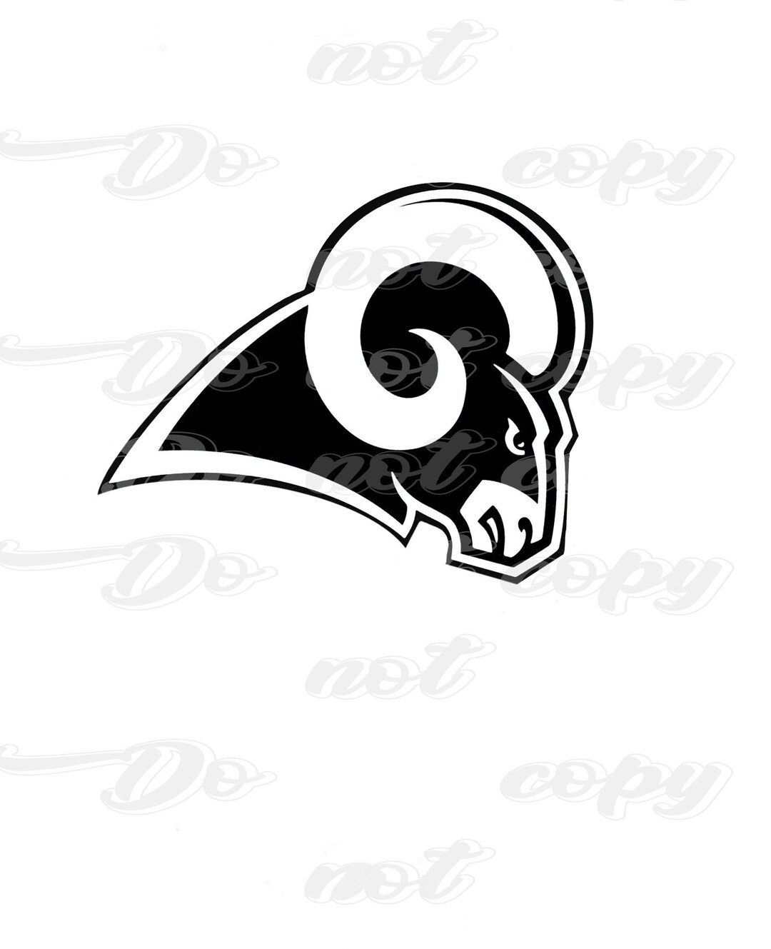 Ram Black and White School Mascot Sports Mascot PNG Sublimation Digital ...