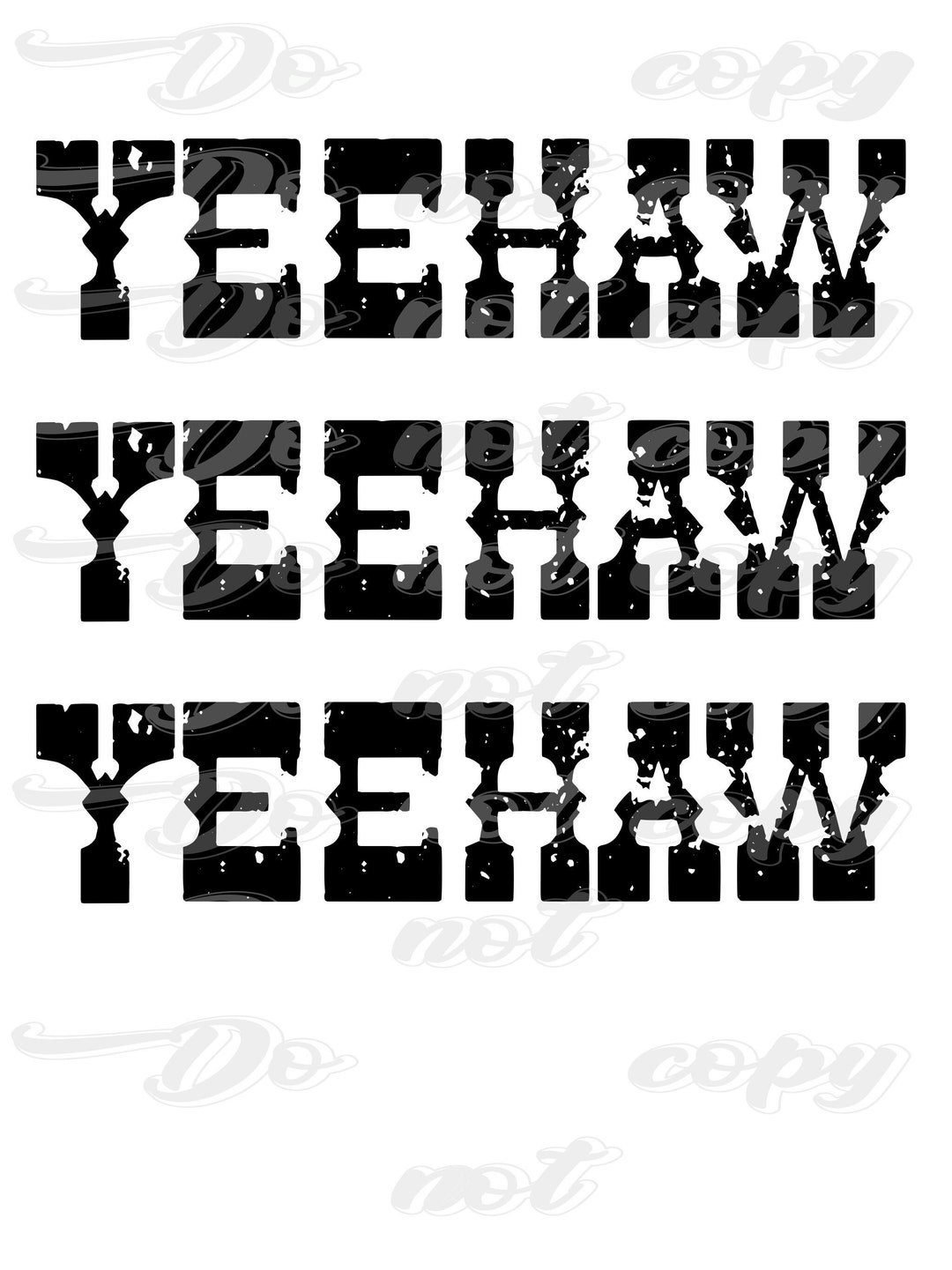 Yeehaw Stacked Western Font PNG Digital Download Sublimation File ...