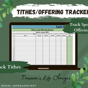 Tithes and Offering Tracker Spreadsheet Excel Spreadsheet - Etsy