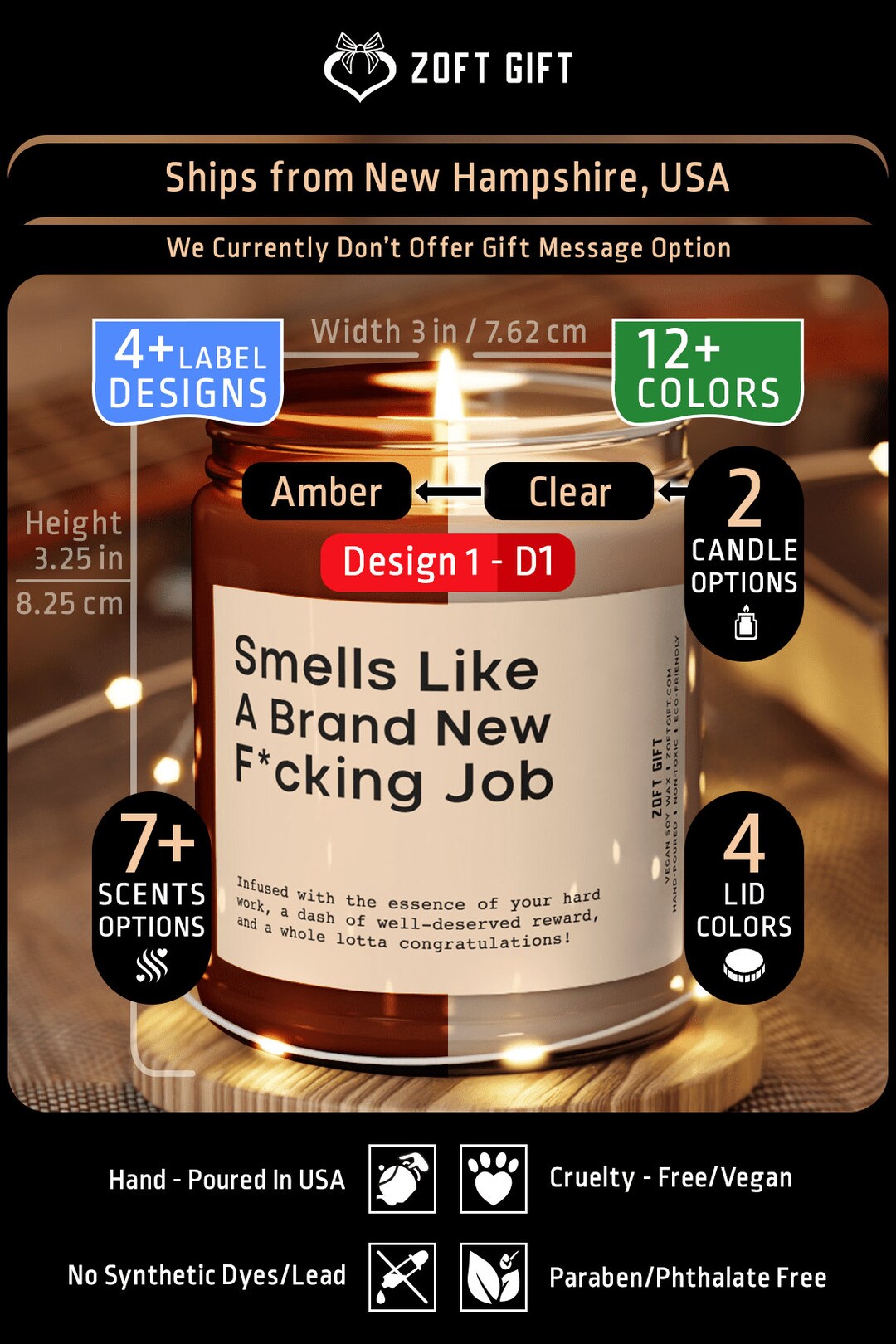 New Job Gift, Funny New Job Candle, Gift for New Job, Promotion Gift ...