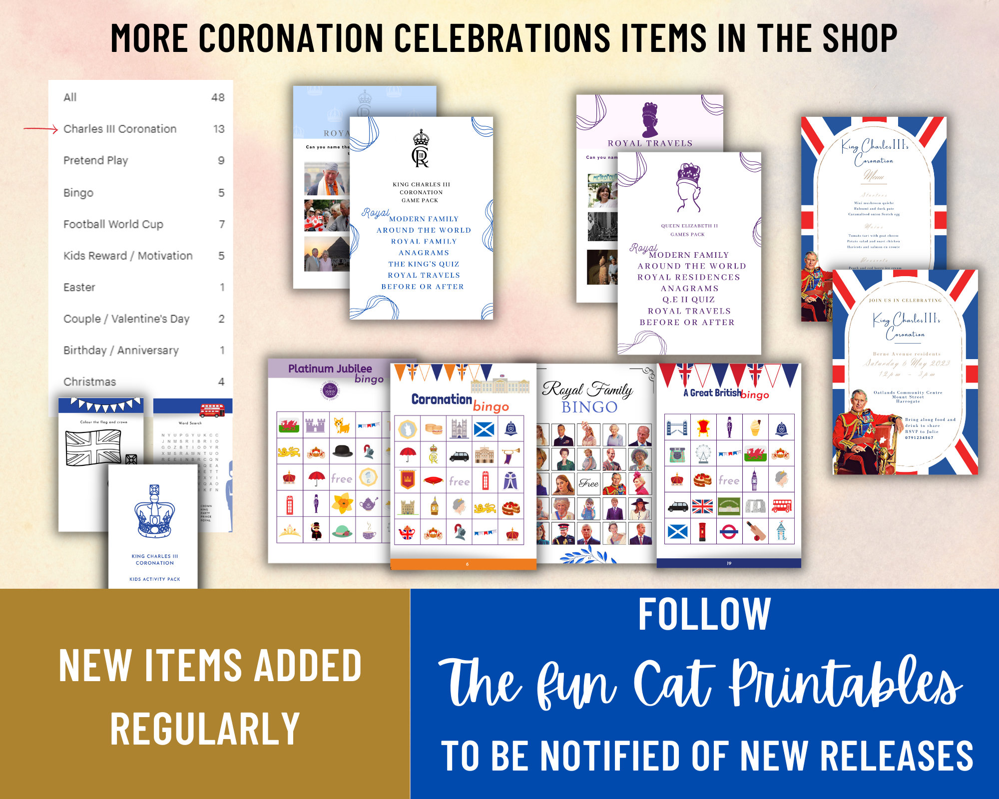 Royal Family Picture Bingo 20 Unique Cards | Fun Kids Activity & Games ...