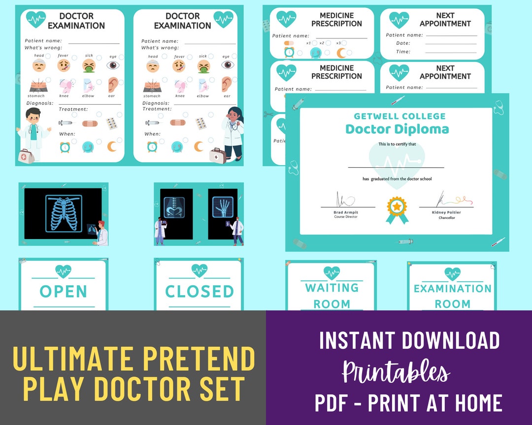 Ultimate Pretend Play Doctor Game Pack | Child Activity Dramatic Play ...