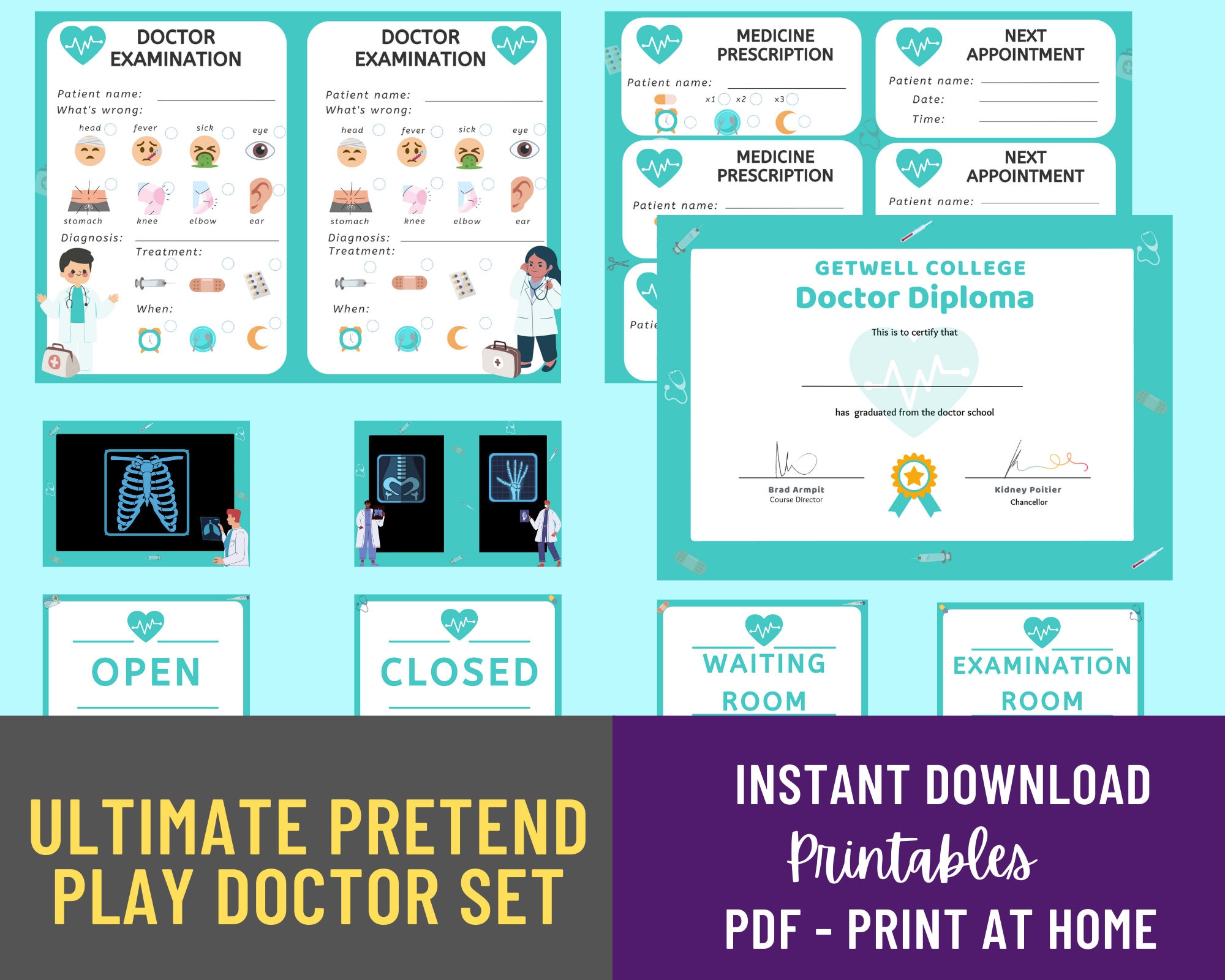 Ultimate Pretend Play Doctor Game Pack | Child Activity Dramatic Play ...