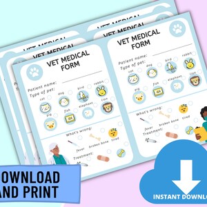 Pretend Play Vet Tech Kid Activity Pack Child Activity DIGITAL Download ...
