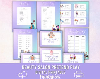 Printable Beauty Salon Dramatic Play Kit Instant Download - Etsy