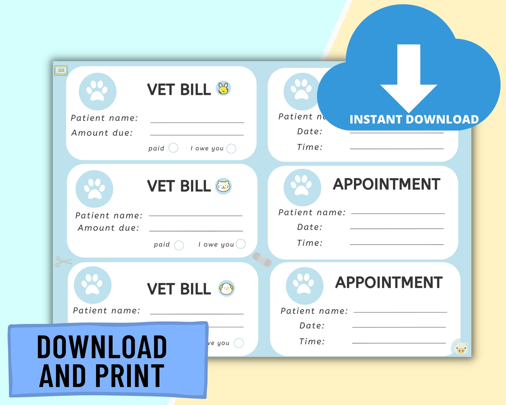Pretend Play Vet Tech Kid Activity Pack Child Activity DIGITAL Download ...