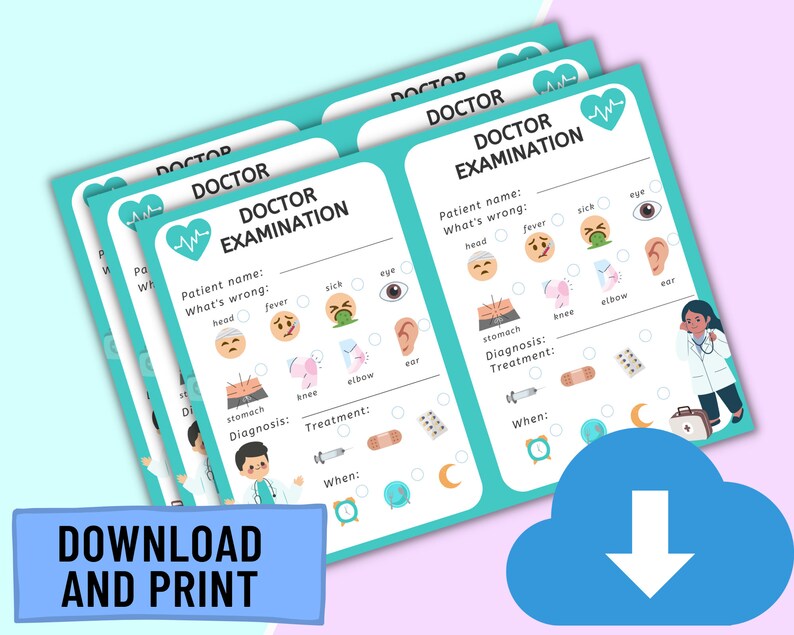 Pretend Play Doctor Game Pack Child Activity Dramatic / Role - Etsy UK