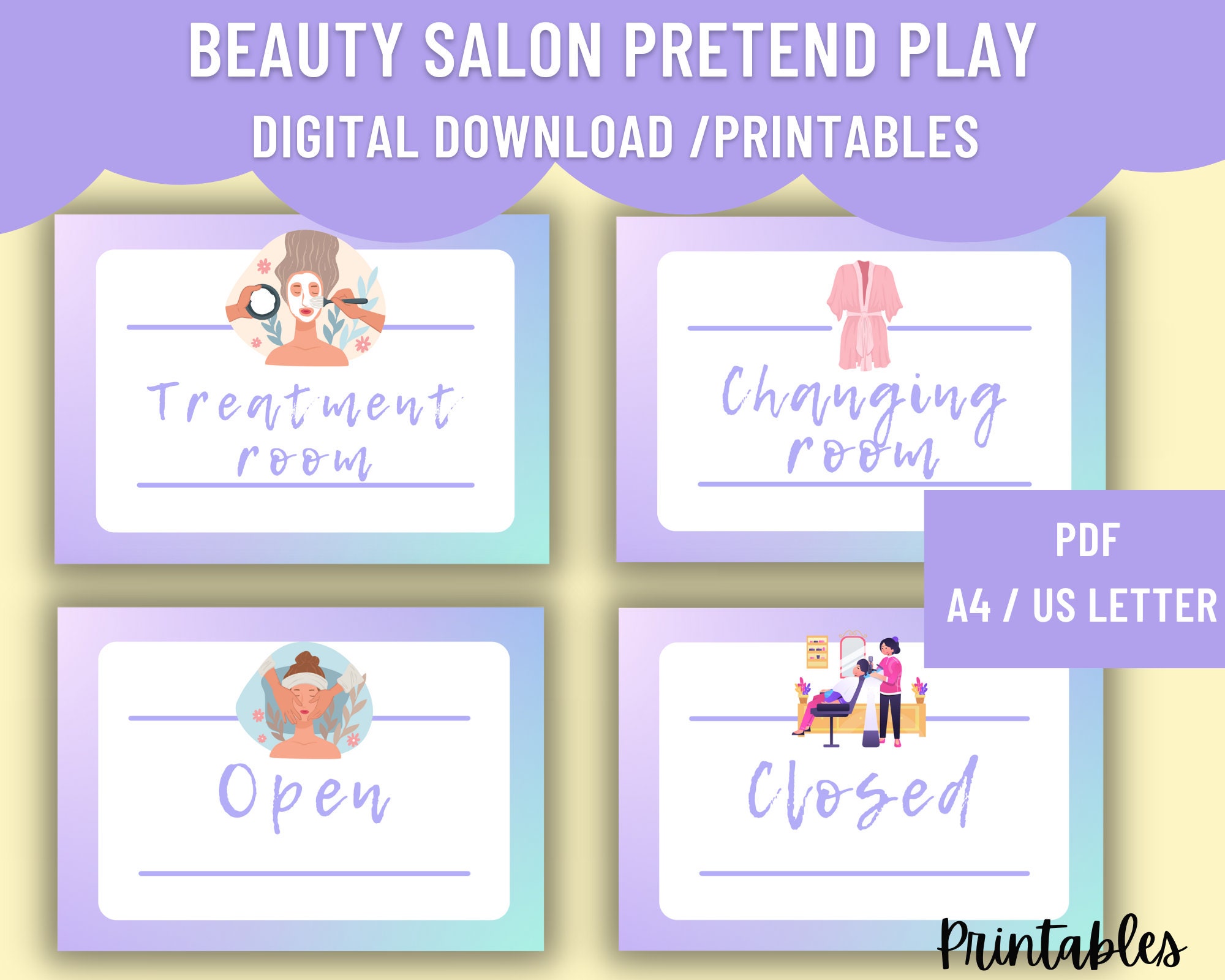 Pretend Play Beauty Salon Set | Beautician Hair Salon Dramatic Play Kit ...