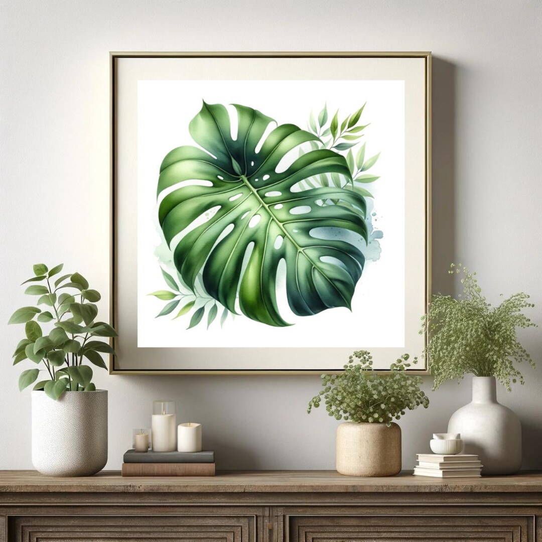 Homesteading Wall Art Digital Download Monstera - Etsy
