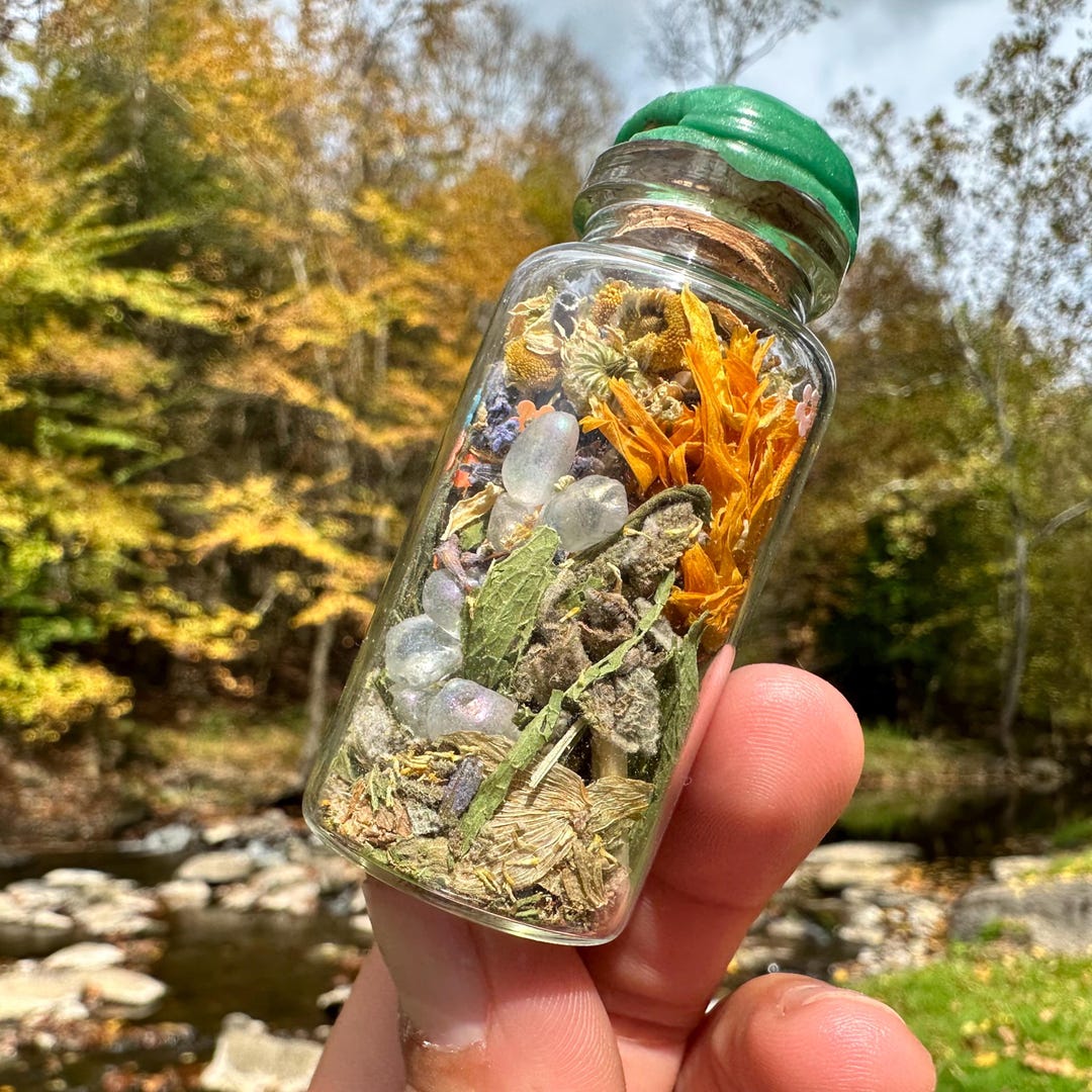Heal Jar | Moonstone | Calendula Flowers - Etsy