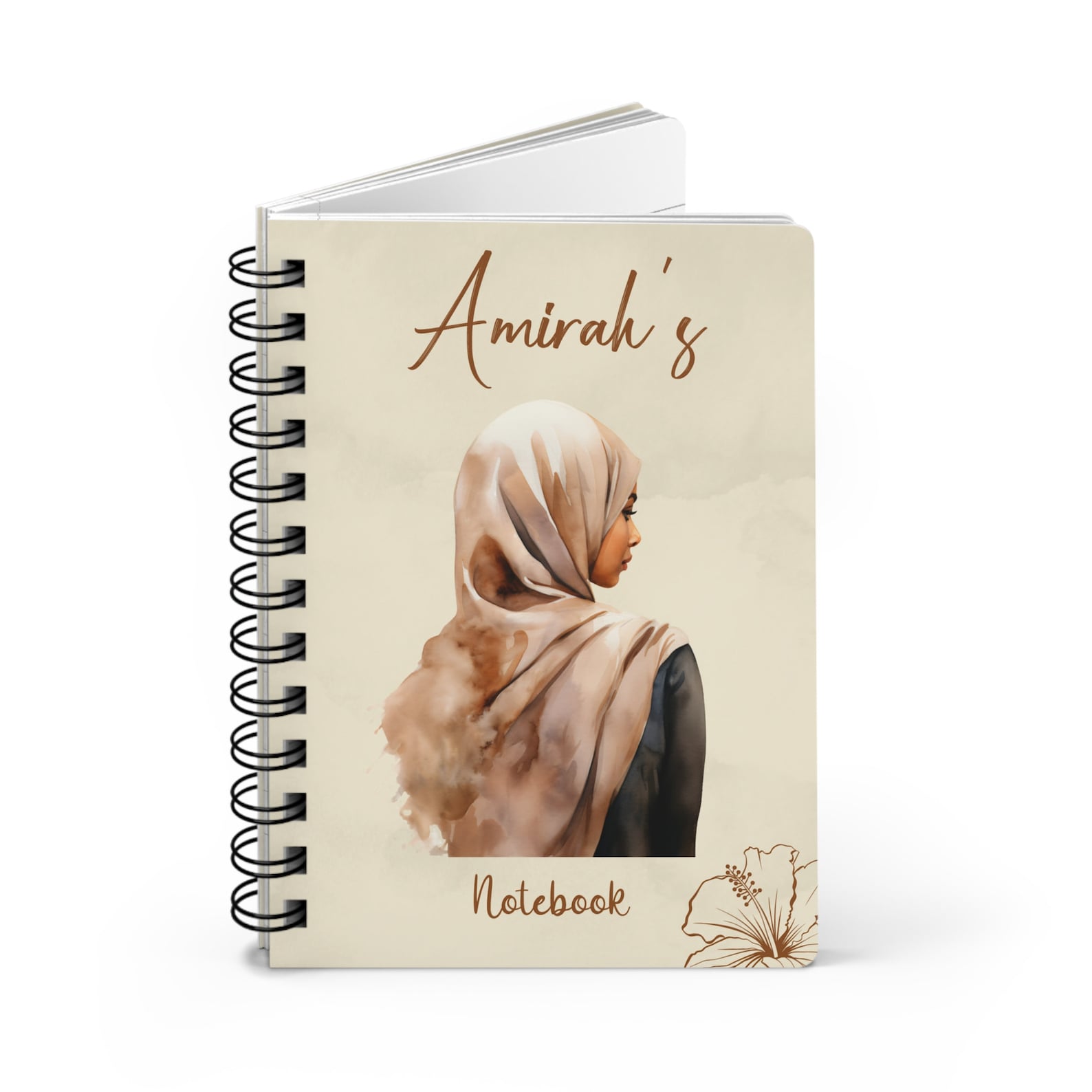 Personalised Hijabi Notebook, Muslim Woman Journal, Hijabi Gift, Hijabi ...