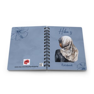 Personalised Hijabi Notebook, Muslim Woman Journal, Hijabi Gift, Hijabi ...