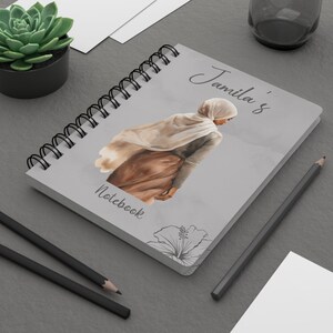 Personalised Hijabi Notebook, Muslim Woman Journal, Hijabi Gift, Hijabi ...
