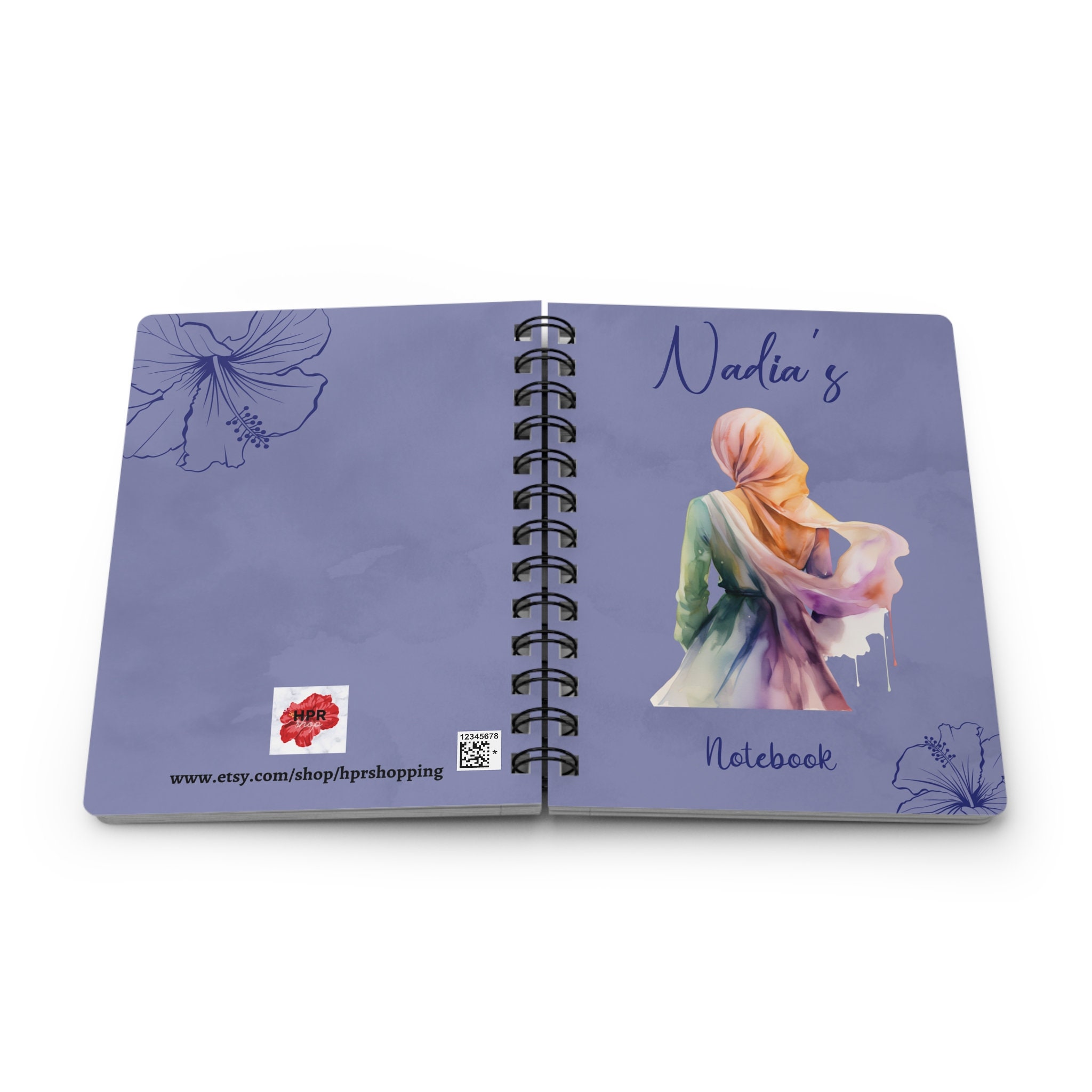 Personalised Hijabi Notebook Muslim Woman Journal Hijabi - Etsy