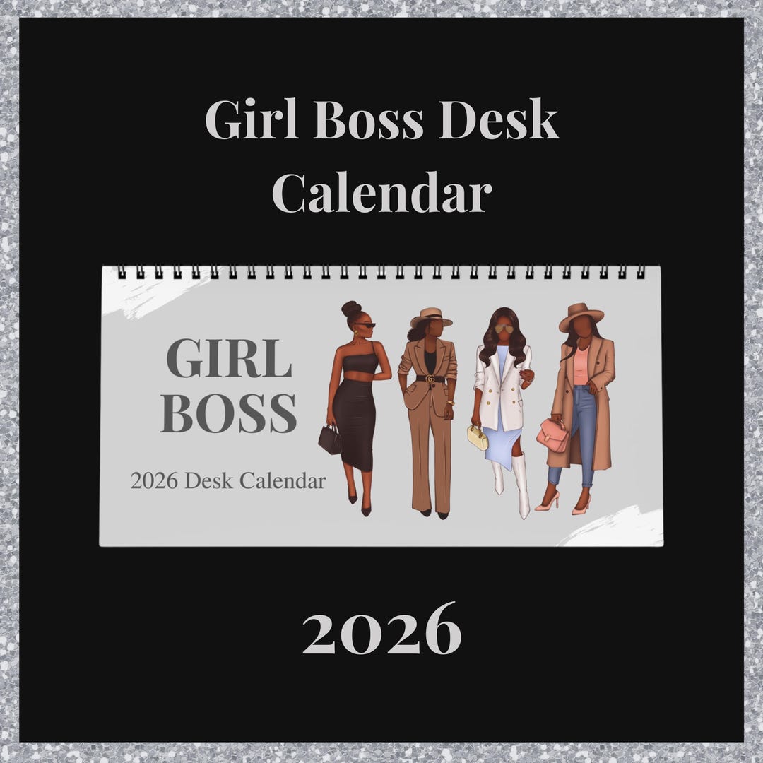 Black Girl Boss Desk Calendar 2026: Self-love Planner - Etsy Australia