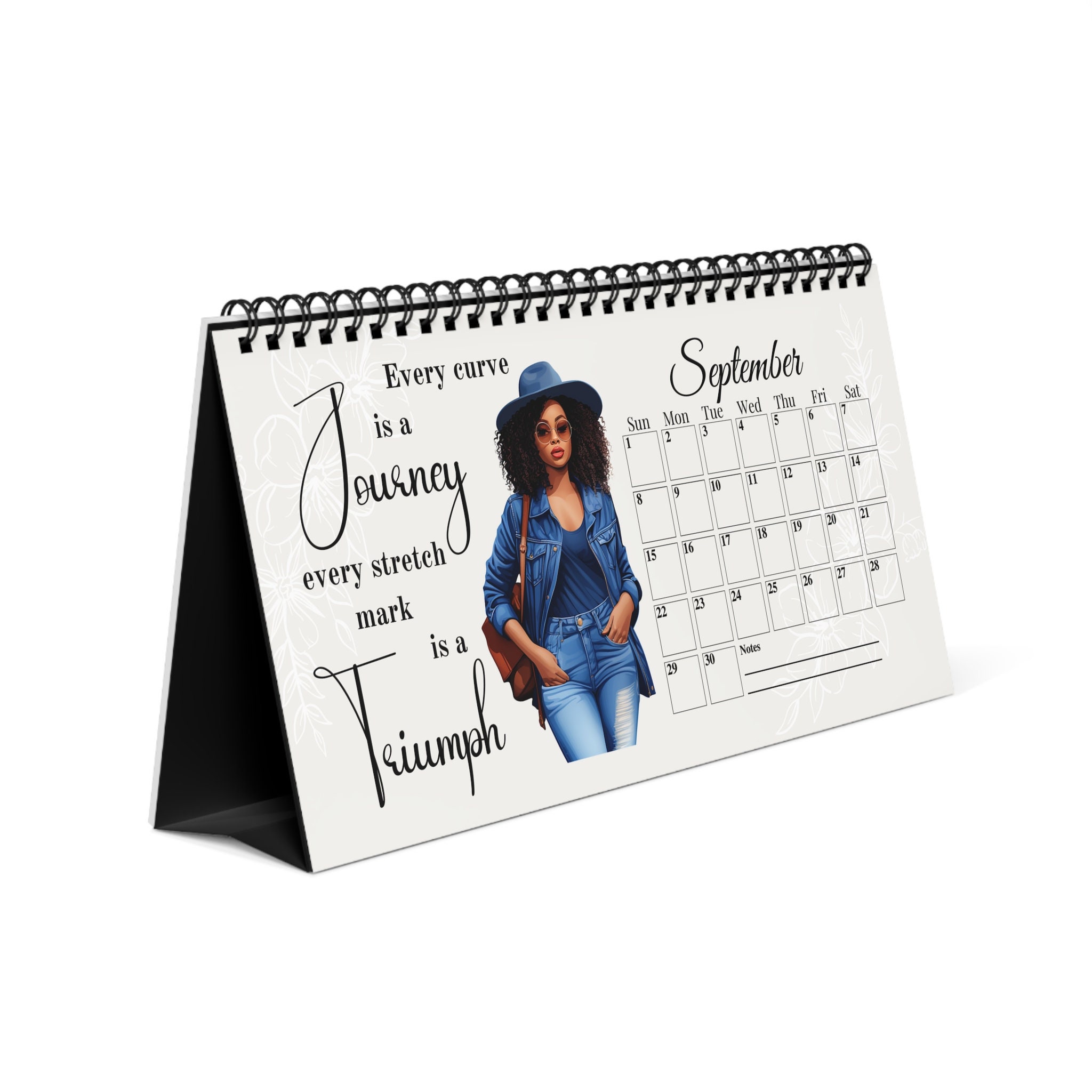 Curvy Girl Calendar Black Women Calendar Self Love Calendar - Etsy