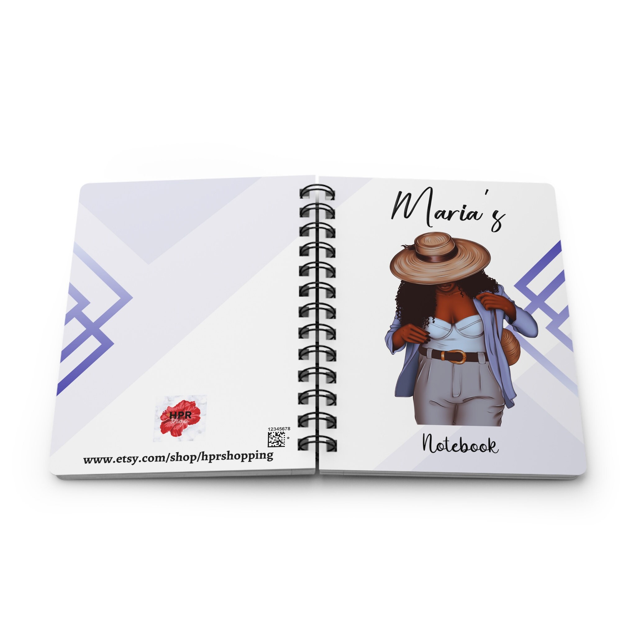Personalised Black Woman Notebook Notebook Black Woman Black - Etsy
