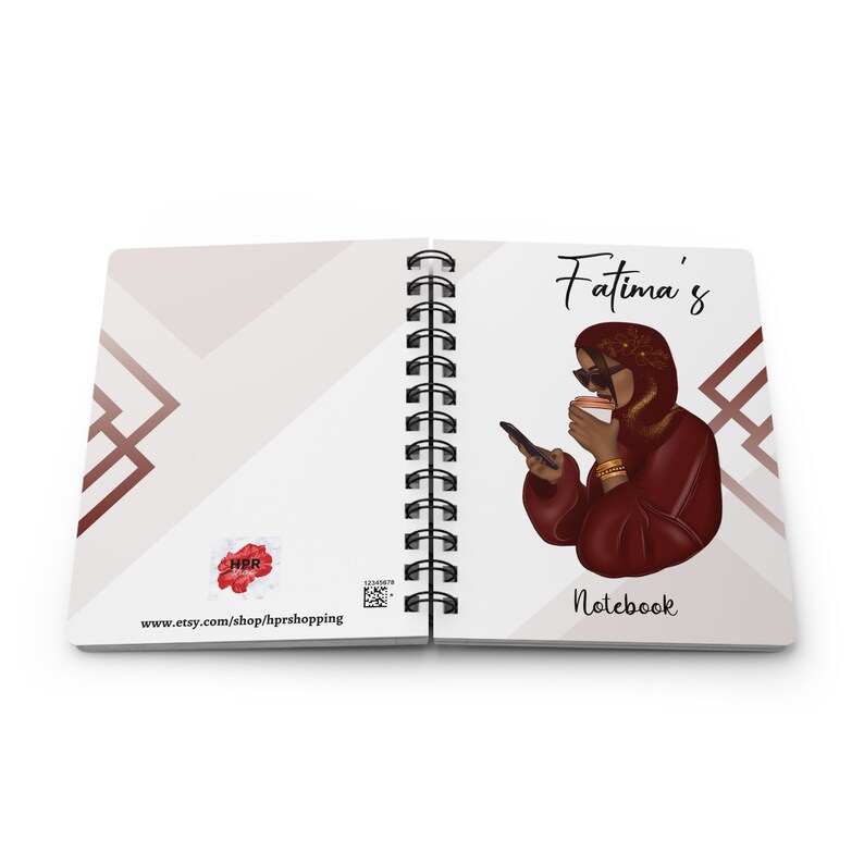 Personalised Hijabi Notebook, Muslim Woman Journal, Hijabi Gift, Hijabi ...