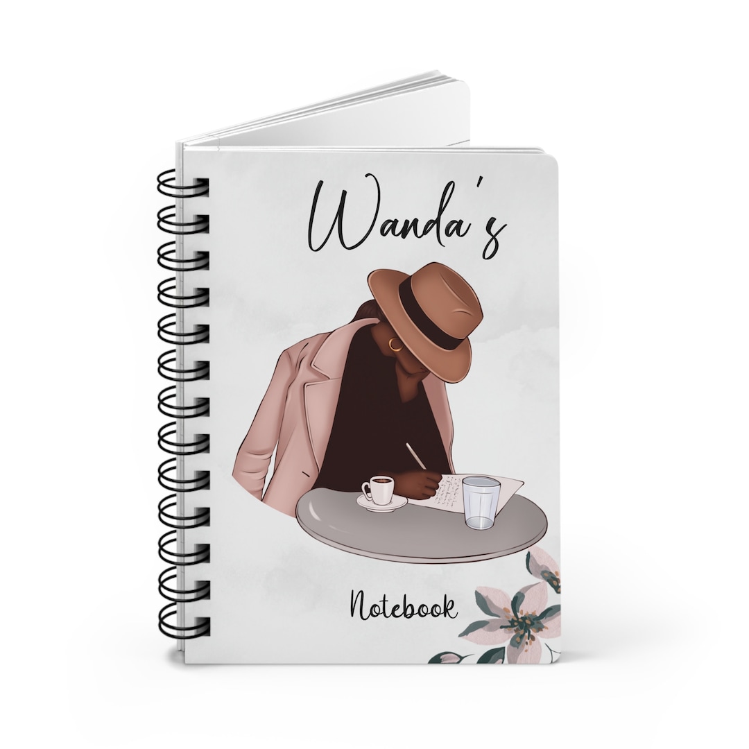 Personalized Black Woman Notebook: Glossy Laminated Journal (5x7) - Etsy