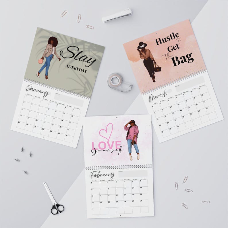 2026 Black Girl Boss Wall Calendar: Self Love, Seasonal Planner - Etsy