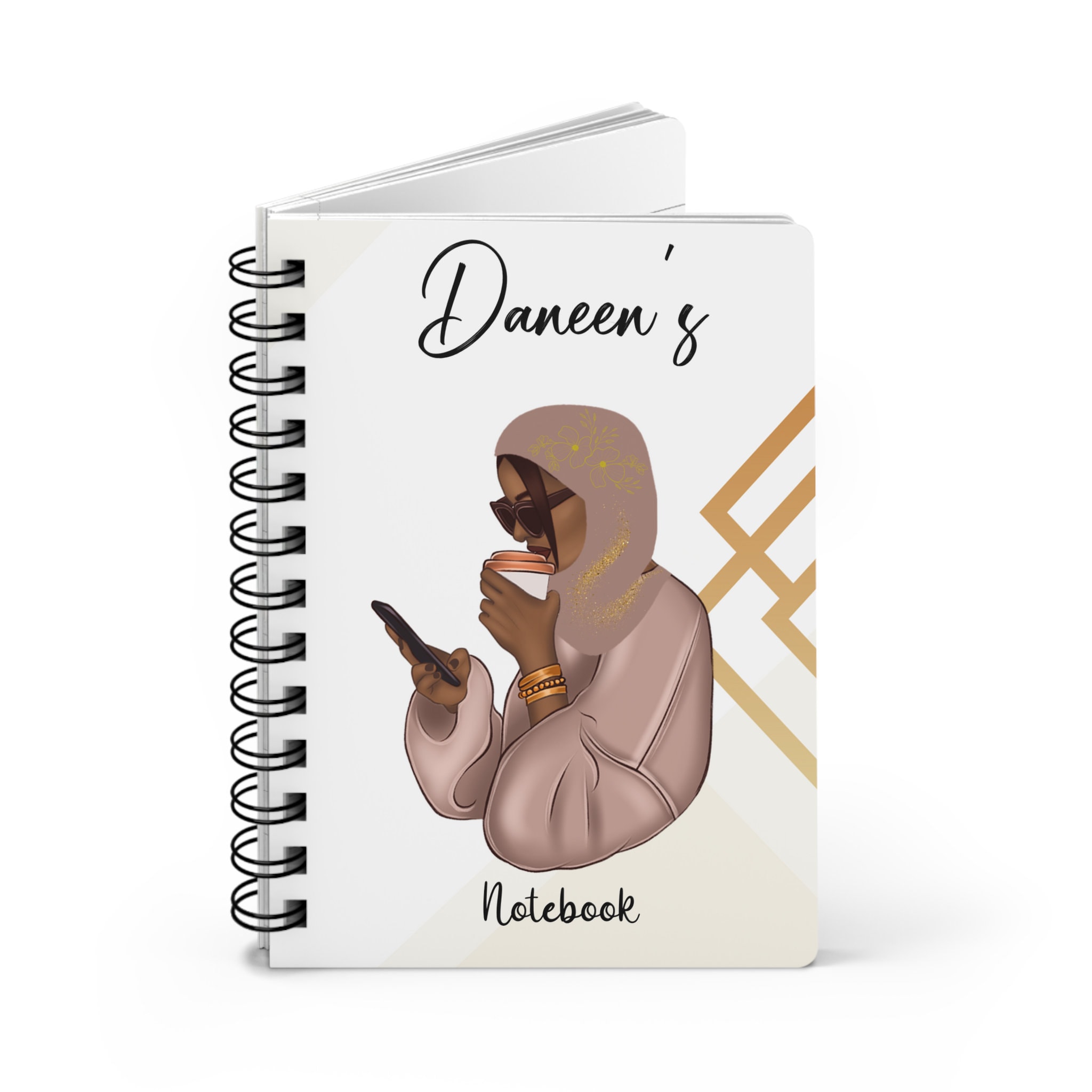 Personalised Hijabi Notebook, Muslim Woman Journal, Hijabi Gift, Hijabi ...