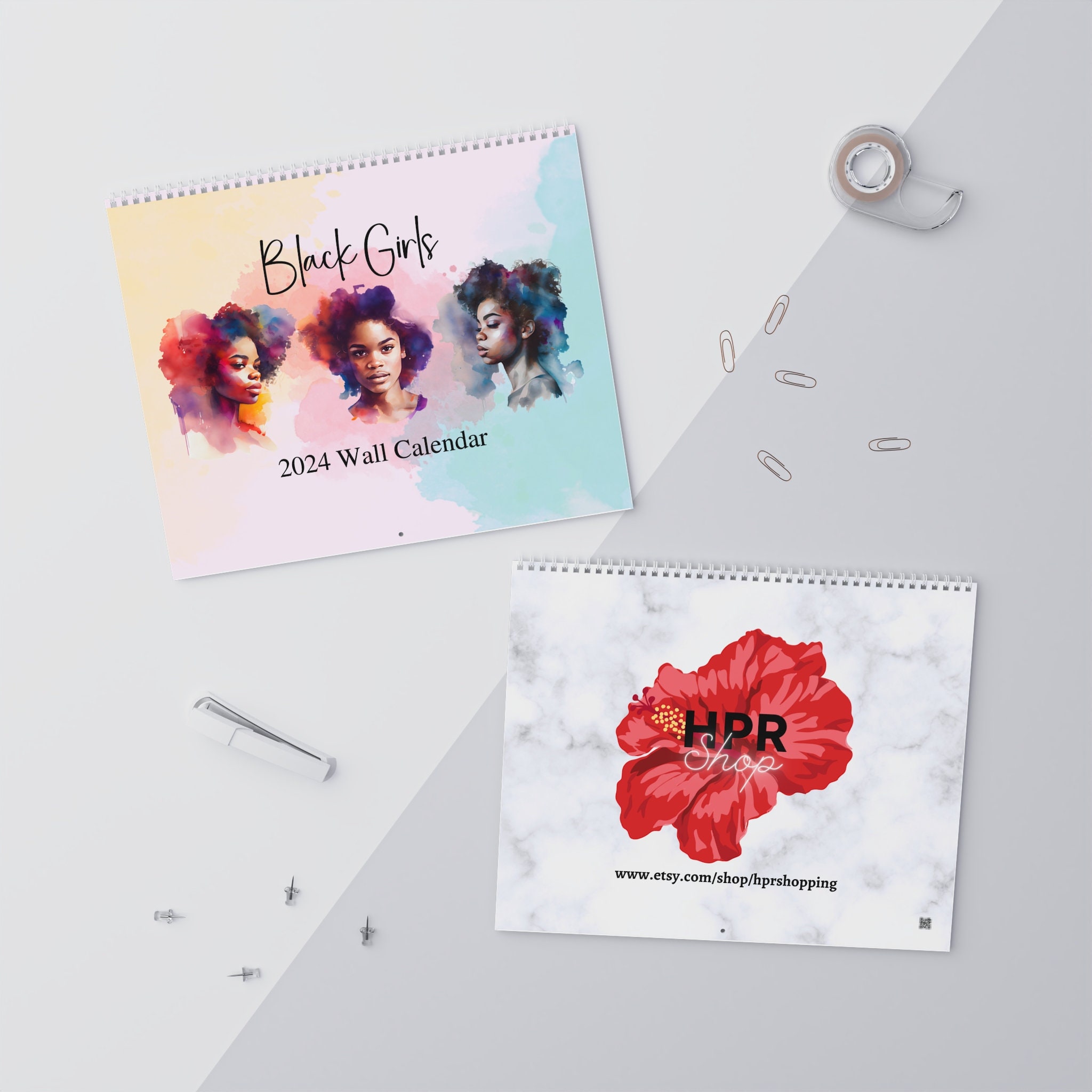 Black Girl Wall Calendar 2024, African American Calendar 2024, Black ...