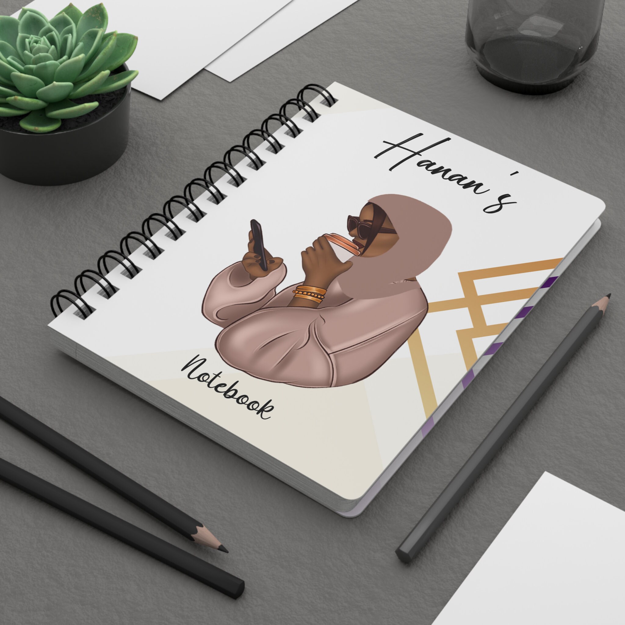 Personalised Hijabi Notebook Muslim Woman Journal Hijabi - Etsy